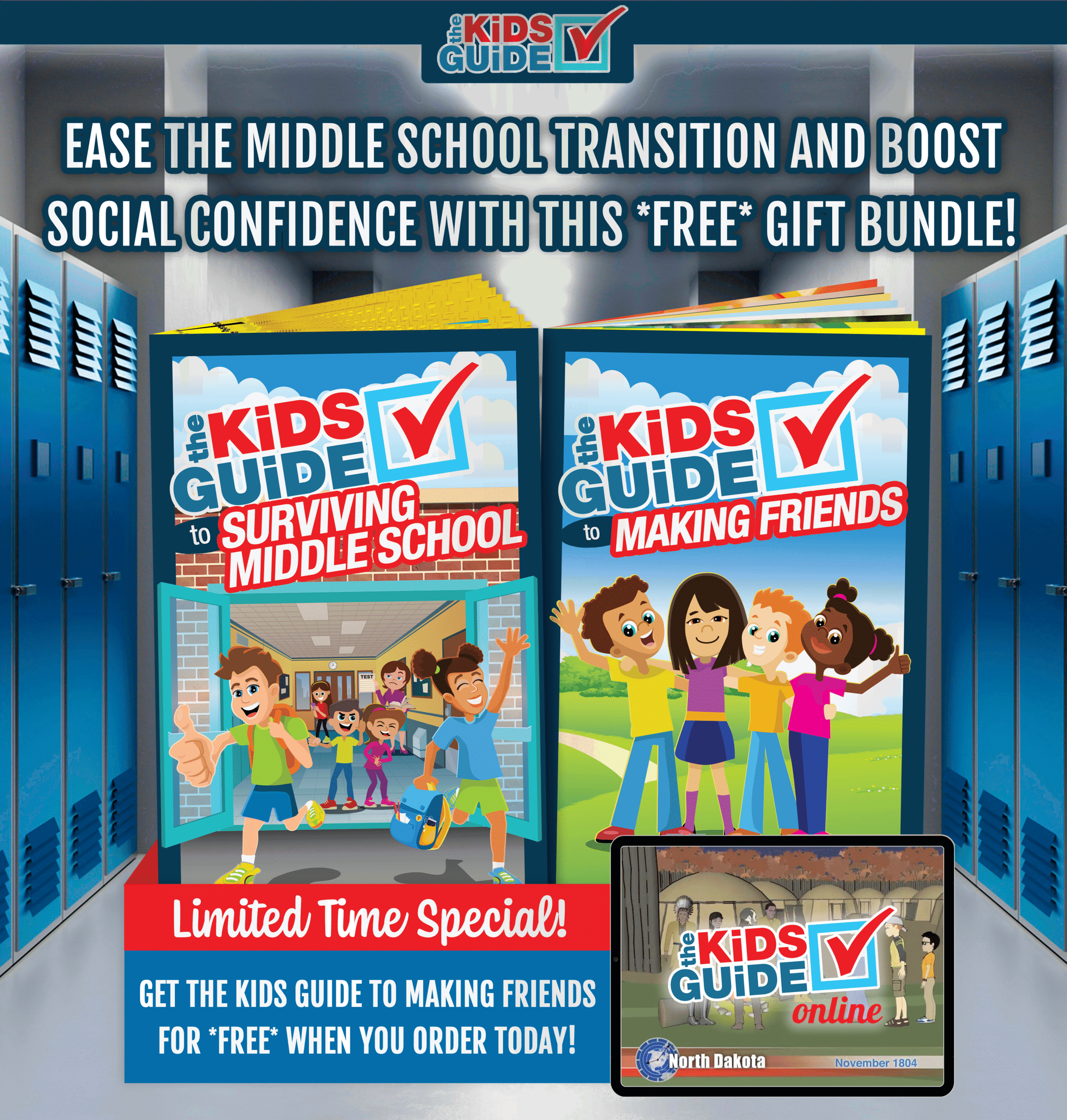 The Kids Guide to Middle School & Making Friends Gift Bundle